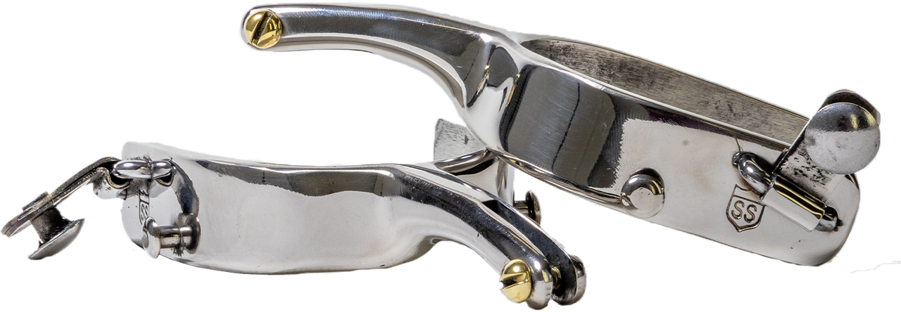 Slingin Shanks Stainless Bareback Spurs - Tear Drop – Rodeo Mart