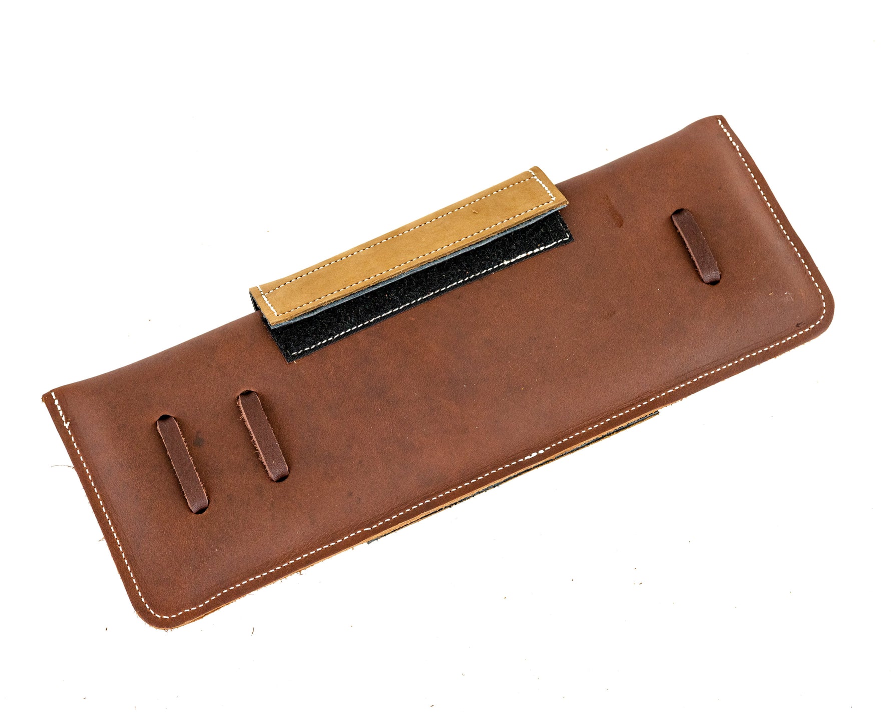 Pro Leather Covered Bull Rope Pad with Cross Inlay - Brown & Tan ...